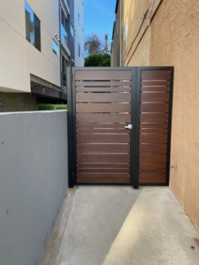 HOA gate project with fence and keypad