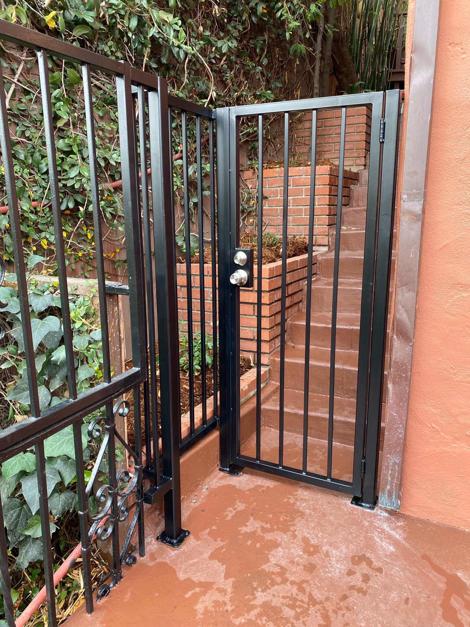 wrought iron sliding manual driveway gate